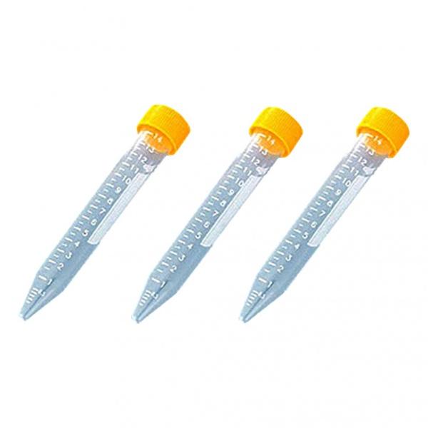●材質:チューブ/PP(ポリプロピレン)、キャップ/PE(ポリエチレン) ●容量:15mL(コニカル) ●サイズ:φ16.5×120mm ●遠心強度:15500G ●γ線滅菌済 ●目盛付き ●書き込みスペース付き(キャップ上部・チューブ側面...
