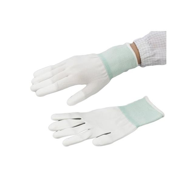 ●手首の裾部はほつれを防ぐオーバーロック加工を施しています。 ●伸縮性があり、フィット感に優れています。 ●ナイロン長繊維を使用していますので発塵が少ないです。 ●材質:手袋/ナイロン100%、コーティング部/PU(ポリウレタン) ●色(手...