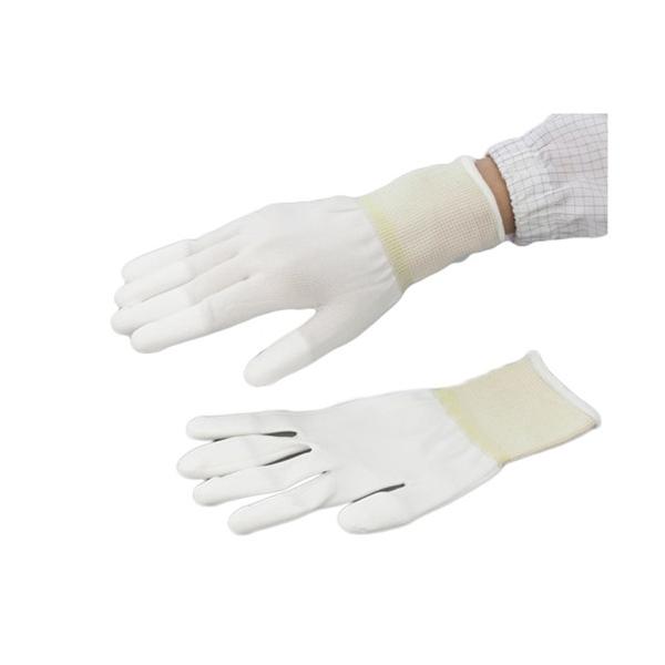 ●手首の裾部はほつれを防ぐオーバーロック加工を施しています。 ●伸縮性があり、フィット感に優れています。 ●ナイロン長繊維を使用していますので発塵が少ないです。 ●材質:手袋/ナイロン100%、コーティング部/PU(ポリウレタン) ●色(手...