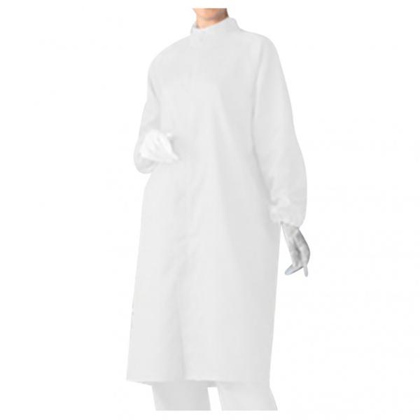 ●クリーンルーム用ウエア ●センターファスナー止めの実験用白衣です。 ●材質:導電糸入りポリエステル100％ ●グレード目安:クラス10000 ●色:ホワイト ●サイズ:3L ●上着丈(cm):120 ●バスト(cm):126 ●裄丈(cm...