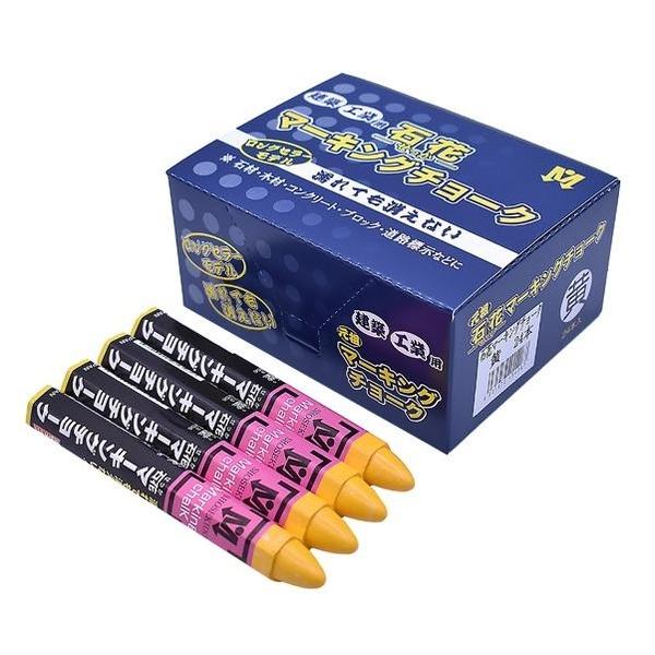 ■特長 濡れても消えない、元祖「材木チョーク」。 色が鮮やかで良く書け、濡れても消えない。 六角軸で転がりにくい。 油性顔料で耐光性・対候性に優れる。 ■用途 木材、アスファルト、コンクリート、ブロック材、鉄鋼材、石材、タイヤ、道路表示など...