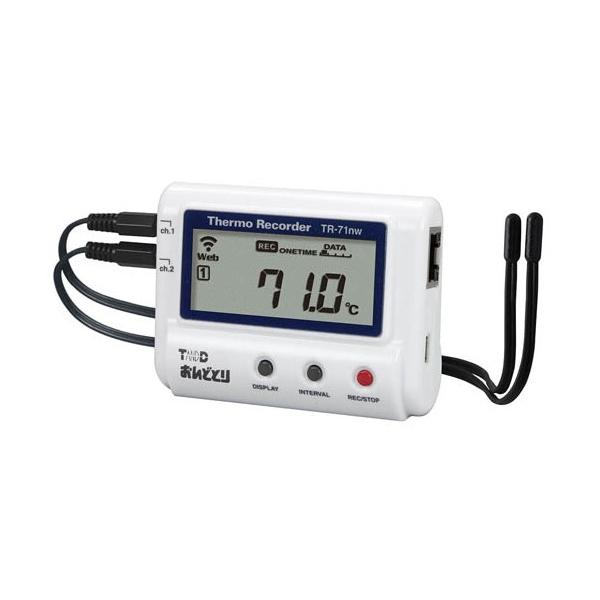 ●インターネット・LANを経由して、記録データの収集、現在値のモニタリング、警報監視などができます。 ●チャンネル数：温2 ●測定範囲(℃)：−40〜＋110（付属センサー） ●測定範囲：− ●記憶容量：8000×2 ●通信方式※：L（有線...