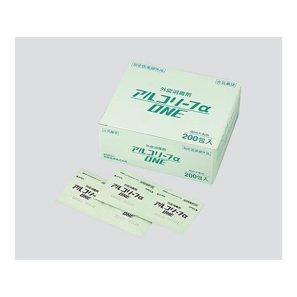 ●シートサイズ:40×40mm●材質:医療脱脂綿●指定医薬部外品●入数:1箱(1枚/包×200包入)●型番:アルコリーフαONE  【サイズ】 40mm×40mm 【入数】 200袋 0820503