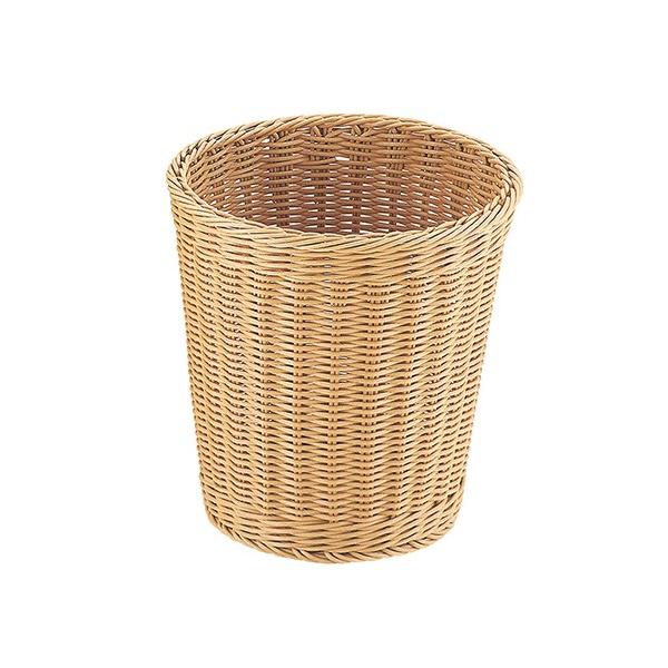 ●型番:603573●仕様:丸型 小●色:アイボリー●サイズ(mm):Φ210×220●重量(g):280●材質:ラタン/PP(ポリプロピレン)、補強材/スチール   【サイズ】 Φ210×220mm 【入数】 1個 7357301