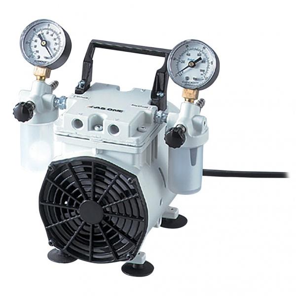 ●オイルフリーのドライポンプで、オイルの混入がありません。 ●吸引側にはウォータートラップ、加圧側にはエアーフィルターが標準装備されており安心して使用できます。 ●吸引・加圧ともにゲージ付きレギュレーターが装備されています。 ●吐出空気量:...