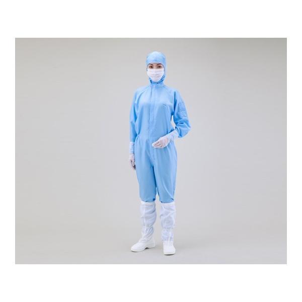 特徴: ●フード一体型のツナギ服です。 仕様: ●色:ブルー ●サイズ:6L ●総丈(cm):198 ●バスト(cm):142 ●ウエスト(cm):102〜132 ●裄丈(cm):99 ●股下(cm):90 ●材質:導電糸入りポリエステル1...