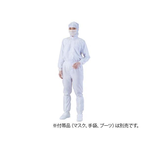 ●衿部をマジックテープから、脱落防止樹脂ホック止め仕様にした異物混入対策ツナギ服です。 ●異物混入対策のため、ペン差し・名札・腕章用ループを取り除きました。 ●袖部はスリム形状でダブつきを防ぎます。 ●センターファスナー、ウエストゴム絞り仕...