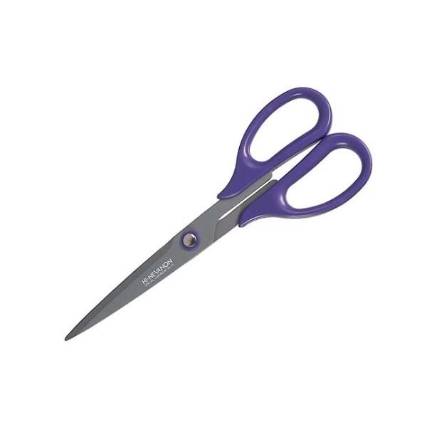 ■特徴 ●ブレードのフッ素コーティングが、のり・テープ等のベタつきを防ぎ、切れ味長持ち。  ■仕様 ●外寸1:185 ●材質1:ステンレス刃物鋼 ●材質2:フッ素コーティング ●材質3:ハンドル:ABS   【入数】 1点 61665778