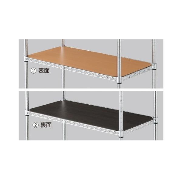 ■特徴 ●人気のワイヤーラック用の追加シートです。 ●小物やガラス製品などの陳列の際にご使用ください。  ■仕様 ●素材：繊維板(MDF) 塩化ビニル貼り(ナチュラルとダークブラウンのリバーシブルです。) ●サイズ：W89.5×D44.5c...