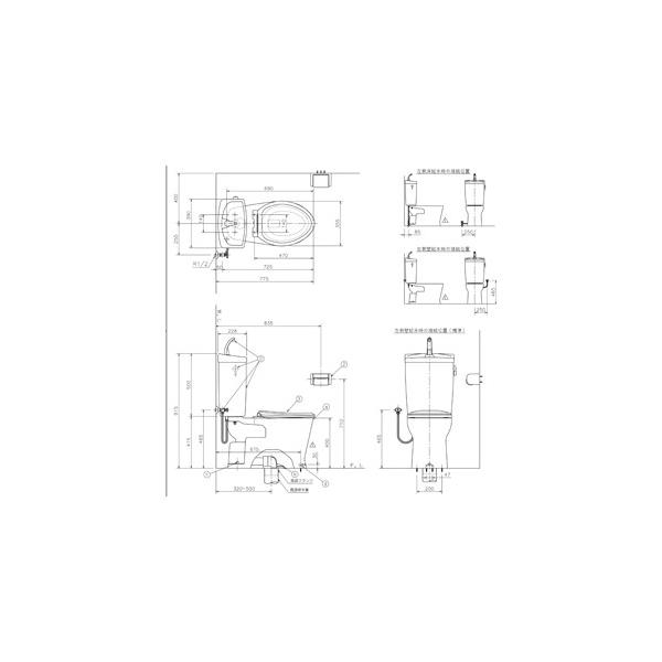 ●特徴: ・サイホンゼット洗浄で優れた洗浄性能を発揮するリフォーム用便器 ・お掃除ラクラクすっきりデザイン。 ボディ本体側面は丸みを帯びた滑らかな形状なので、見た目もすっきり。 清掃性にも配慮しました ・排水芯320~550mm対応のアジャ...