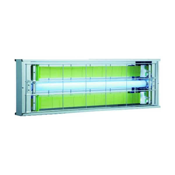 ■特徴 壁直付けタイプのため、取り付けが簡単です。 虫の侵入源である出入口の壁面に横向きに直付けするタイプです。 出入り口の低い位置に取り付けすることにより、工場内への虫の侵入を防ぎます。 UVによる壁焼け防止タイプです。 捕虫テープで飛翔...