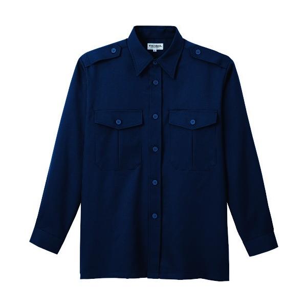 商品画像はイメージ画像です。実際とは異なる場合がございます。 ■特徴 信頼と厳格な印象を演出する定番の機動服です。  ■仕様 制電防止 前立て：糸付ボタン 肩章・両ポケット雨蓋付き  ■材質 素材：制電裏綿サージ　ポリエステル90％・綿10...