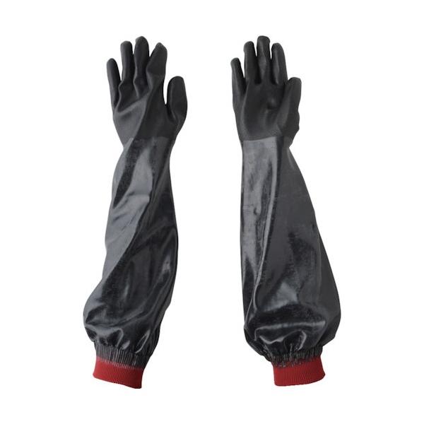 ■特徴 綿100%の縫製手袋に天然ゴムを全面コーティングした作業手袋です。 手袋と腕カバーが一体型になった耐久性抜群の手袋で、水回りの作業に適しています。 履き口部分がジャージになっており、ズレにくく異物が入りにくくなっています。 ラバーホ...