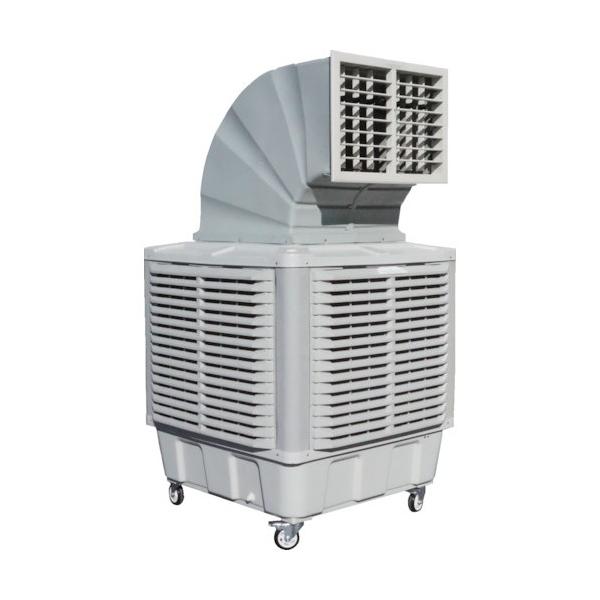 ■特徴 気化熱を利用した冷風機です。 風の到達距離30ｍ以上を可能とする大型大風量のダクト付きタイプです。 大規模な空調設備工事が不要で、コスト削減が図れます。 移動式で各所に移動設置が可能です。 キャスターとダクトを取り外し、固定設置式に...