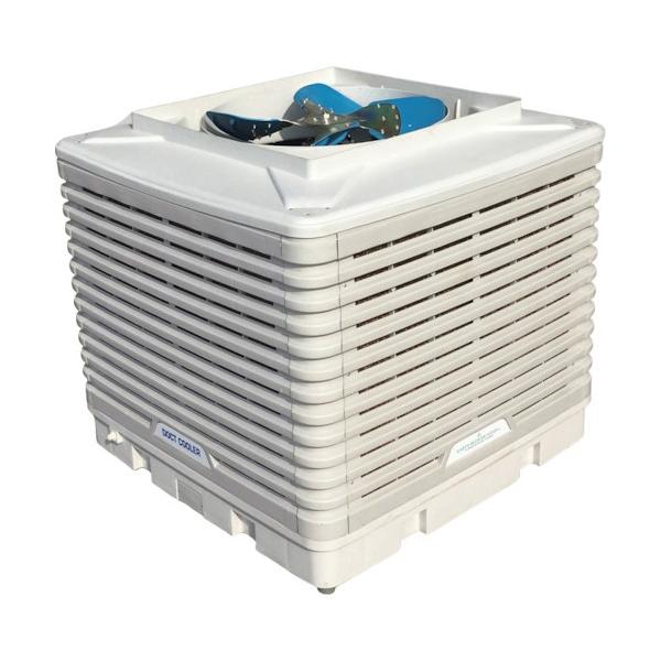 ■特長 気化熱を利用した上吹き出し用冷風機の本体です。 ダクトについて長さなどご要望をご相談頂ければ、本体と合わせて販売も可能です。（別途費用） 大型大風量で場内作業環境の改善、熱中症対策に威力を発揮します。 本機は屋外に設置してダクトの場...