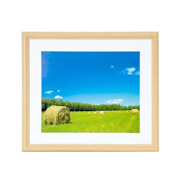 【特長】 ●シンプル&amp;ナチュラルな木製額縁です。 ●前面板にアクリル板を採用することで、従来品YM-3(前面板ガラス）と比較して軽量、安全性が向上しました。 【仕様】 ●素材:木製 ●台紙:Vカット台紙（1.0mm） ●前面板:透明...