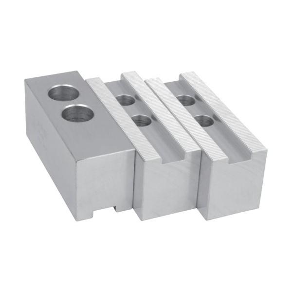 ■特徴 鉄生爪よりも柔らかいのでワークにキズをつけにくいです。 柔らかいので楽に削れ作業性がよいです。 鉄生爪よりも軽いので遠心力で把握力が低下しにくいです。 1set3個を同時加工の高精度品です。 寸法指定の特殊生爪も製作可能です。  ■...