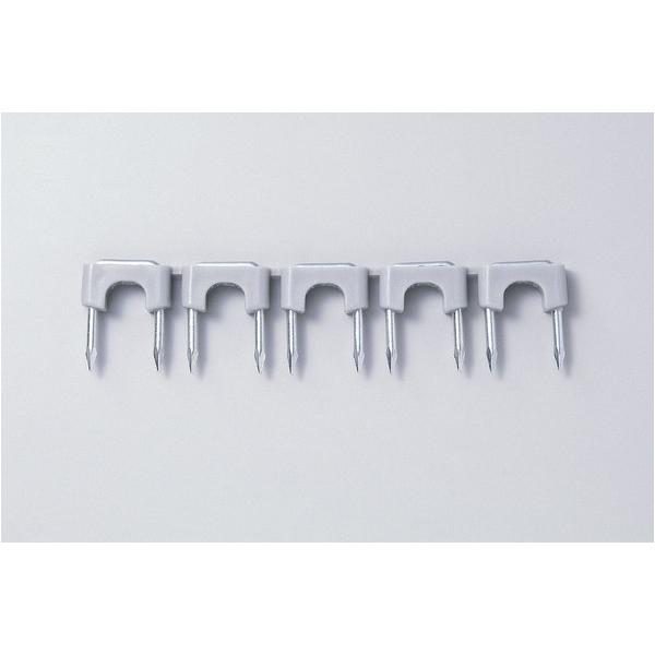 ■仕様 ●材質：釘部 鉄、三価クロメートメッキ ・クッション部 ポリエチレン ●内寸：6.8mm ●適合配線：通信線、アンテナ線 5C ●入数：20    【入数】 1個 ST4NH