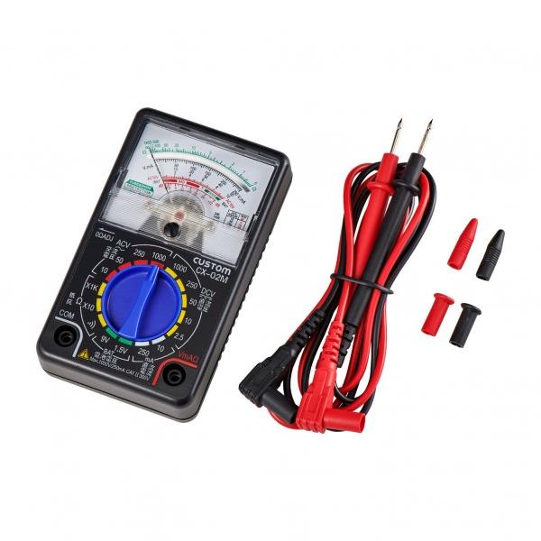 ●ブザー音で簡単に導通チェック ●1.5Vと9V電池のチェックができます ●テストリード保護キャップ付 ●ミラー付き目盛板 ●日本語表記付   【入数】 1個 EAT02NB