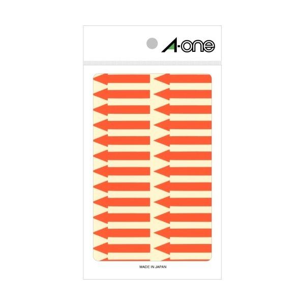 ●規格:90×150mm ●一片サイス゛:6mm×42mm ●入数 : 4シート× 26片 ●あざやかな発色で、識別しやすい蛍光色の矢印ラベルです。  【重量】 16g 【入数】 1p