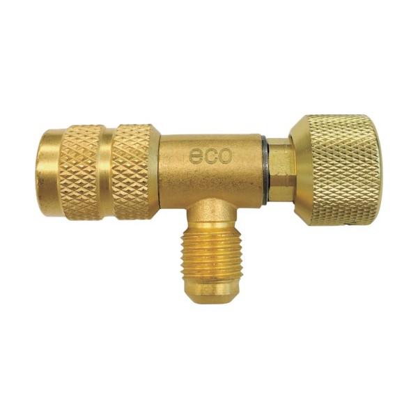 R-410A R-32用 仕様:5/16オスフレア×5/16メスフレア 常用圧力:5.5Mpa（耐圧対応） 新構造により、テフロンパッキンを採用しました。 パッキンが飛ぶことがありません。 ECOバルブホースのバルブ部を単体にてご用意いたし...