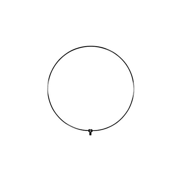 チタン製だから錆びない、軽い、強い。 六角レンチでネジをゆるめると簡単に外れます。 材質:オールチタニウム ネジ径:4分 サイズ:パイプ径/Φ5、枠直径/40cm 重量:140g MADE IN JAPAN  【入数】 1個