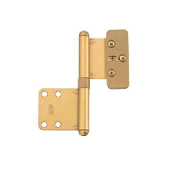 その他丁番 蝶番 ちょうつがい ヒンジ  【サイズ】 2.5×107×107mm 【カラー】 ゴールド塗装 【入数】 1 628549