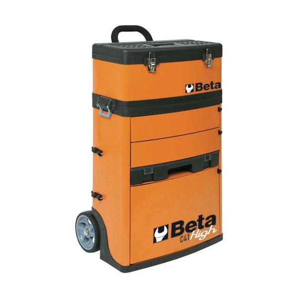 ■特徴 メタルフレームで丈夫かつ軽量化を実現し持ち運びに便利です。 上部のツールボックス、中段の樹脂ケースは取り外し可能です。 ハンドル側に水平器などの長尺物を固定するバンド（2本）とベースがあります。 スライドレールには高品質なボールベア...