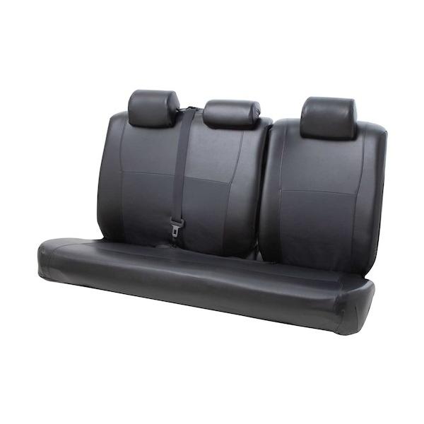 ■特徴 普通車後席用ストレッチレザーシートカバー 普通車 後席6：4分割シートに対応 使用素材に伸縮性があるのでシートにピッタリフィットします ストレッチ素材なので取り付けがとっても簡単 シンプルなデザインなのでどんな内装にも合わせやすい ...