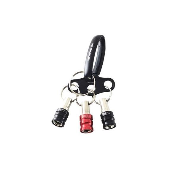 ●カラフルでコンパクト、ワンタッチスライドで着脱可能な、ベルトも通せるオーバルカラビナ付き3pcsビットホルダー。 ●ワンタッチで着脱が可能で、ベルトにも通せるオーバルカラビナ付。 ●3穴プレートのロック機構は、端の対象物を外しても水平が保...