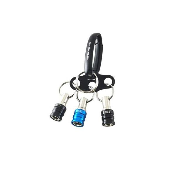 ●カラフルでコンパクト、ワンタッチスライドで着脱可能な、ベルトも通せるオーバルカラビナ付き3pcsビットホルダー。 ●ワンタッチで着脱が可能で、ベルトにも通せるオーバルカラビナ付。 ●3穴プレートのロック機構は、端の対象物を外しても水平が保...