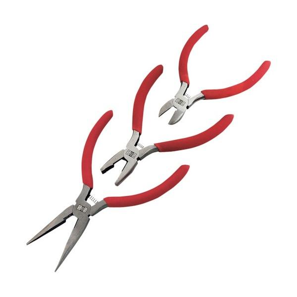 ●ホビーからレギュラーワークまでこなせるピッタリサイズの実用ツール3丁組セットです。 ●ペンチ・ラジオペンチ・ニッパーはスプリング付で楽に作業ができます。 ●ホビーからレギュラーワークまでマルチに対応した3本をセットアップ。 ●呼び寸法・サ...