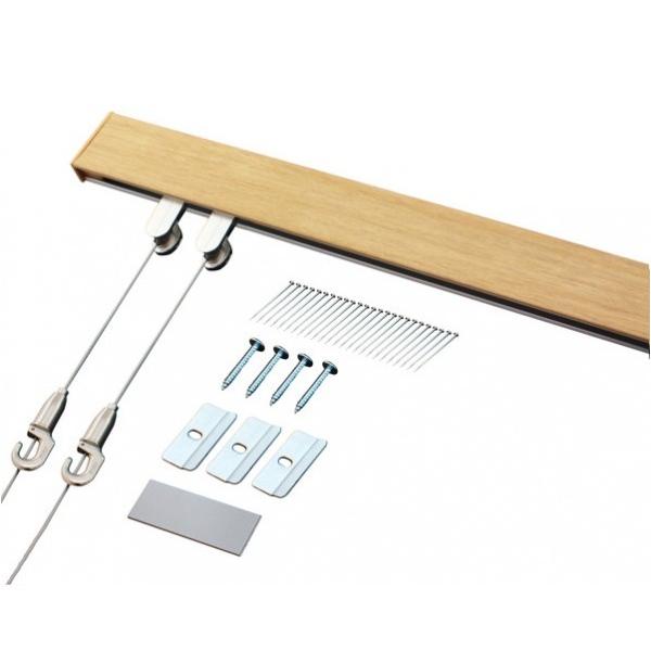 ●つけたいトコロにしっかりカンタン。 ●石こうボード壁に使えるピクチャーレール。 4本のピンを左右外方向に打ち込みます。 ピンが4本なので、上下方向のぐらつき発生を大幅軽減。 ●仮止めピンで位置決めかんたん。 ●ビス用取付金具で木壁などにビ...