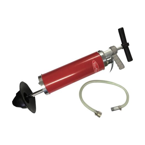 ■特徴 ジェットやワイヤーが使えない場所で役立つ圧縮空気クリーナーです。 両手でらくらく圧搾できます。  ■仕様 マルチラバーカップ付 40cm延長ホース付   VGQ4