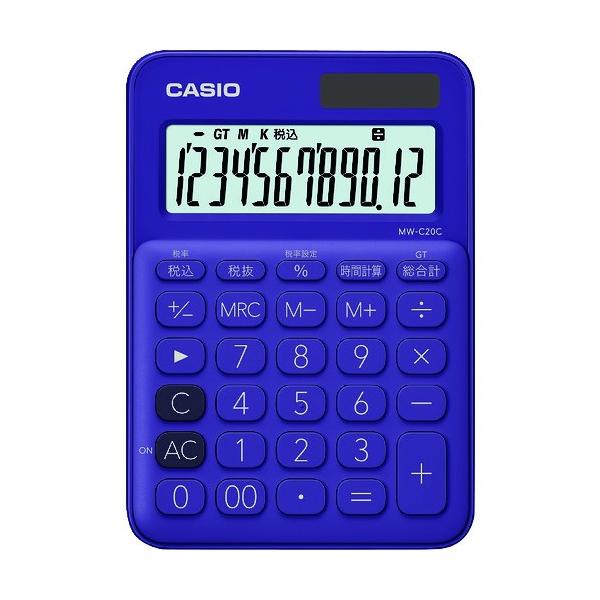 ■特徴 ポップな色合いでデスクを彩ります。  ■仕様 税計算、時間計算、総合計機能搭載 ソーラー＋内蔵電池   【入数】 1個 MWC20CPLN