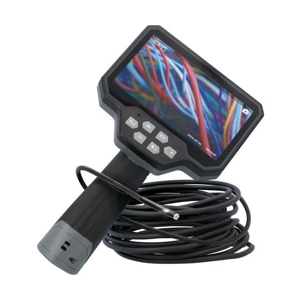 ■特徴 5メートル×Φ5.0mmのケーブルを搭載 デュアルレンズ採用。手元のボタンで正面/側面の映像を切り替え可能 約200万画素の高画質と5型ディスプレイで視認性抜群 カメラ部に取り付け可能なフック・磁石の2種類のアタッチメント付属 一式...