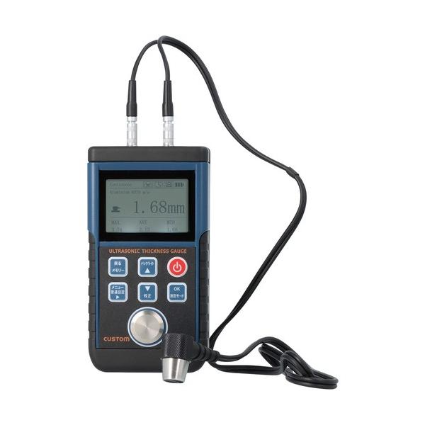 ■特徴 音速の設定により金属から非金属（ガラス、樹脂など）まで様々な物質の厚みを測定できます。 (例:鋼鉄1.2〜220mm) 暗所での使用に便利なバックライト付き ■用途 測定対象物の肉厚測定に。 非破壊検査器として、測定対象物内の腐食や...