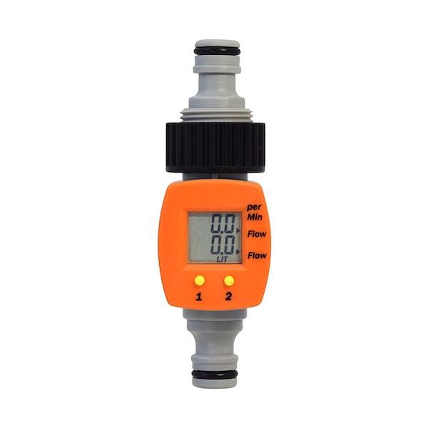 ■特徴 一般的な家庭用ホースに繋げ、散水中の瞬時流量と通算積算流量を一目でかんたんに把握することができる流量計です。 使用流体:水道水、精製水（異物の入った水は使用不可）。 ホース通水量の監視や散水記録の管理に役立つため、農業(潅水や水耕栽...
