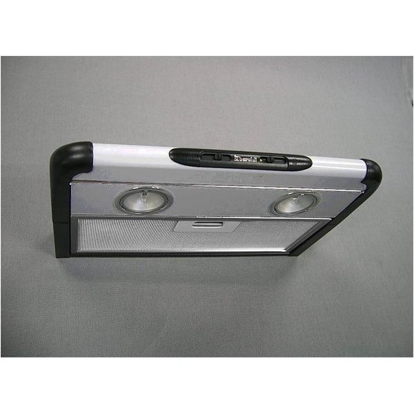 ブラックの枠とつや消しのステンレスで組み立て、内部に強力なモーターを使用しております。  キャンピングカー用クッカーフード サイズ:寸法（幅W×奥行D×厚さD(後部)/(前部)）400×280×50/30mm ファン奥行 155mm ブラシ...