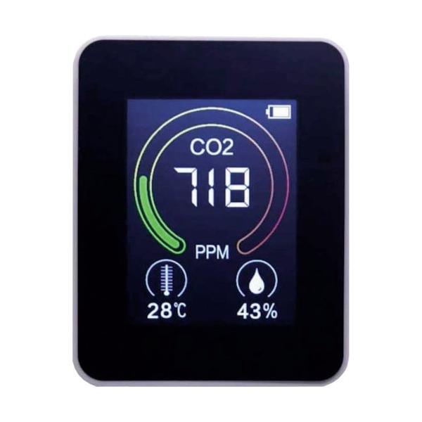 ●二酸化炭素濃度がひと目でわかります ●電 源:内蔵型リチウムイオン電池(1500mAH) ●測定範囲:CO2濃度/400~6000ppm  ●温度/-10~50℃ 湿度0~99%測定精度:温度/±2℃ 湿度/35~85%時に±10% ●付...