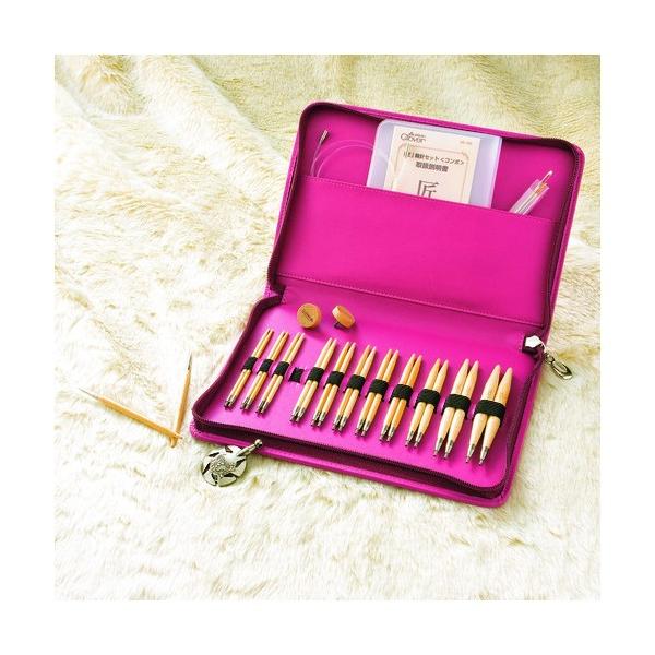 ■特徴 針とワイヤー部分を組み替えて使えるユニークな輪針セットです。  ■仕様 コンボ 針4、5、6、7、8、9、10、11、12、15、ジャンボ8mm、ジャンボ10mm各2本1組 コード40、60、80、100、120cm用各1本、ストッ...