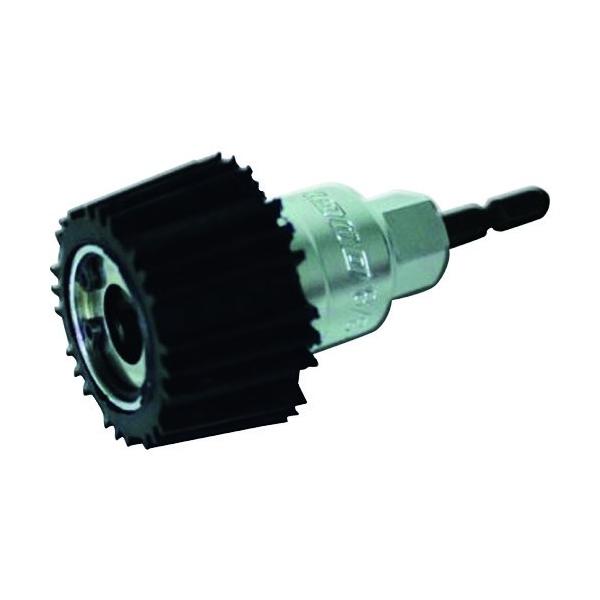 商品画像はイメージ画像です。実際とは異なる場合がございます。 ゴムのヒダ部を当てるとナットも回せます。 ソケット部手前と奥で2サイズの全ネジを回す事が出来る兼用タイプになっています。 六角部に17mmソケットを差し込むとハンマーや板ラチェッ...