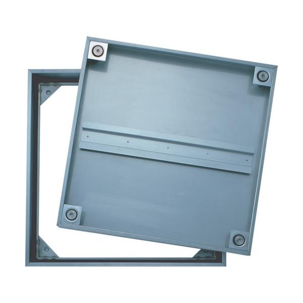 商品画像はイメージ画像です。実際とは異なる場合がございます。 ステンレス目地の防水・防臭タイプの下部止水式床点検口【特徴】4点ボルト固定とパッキンゴムにより防水・防臭効果を高めたタイプ・25mmまでの磁気タイル仕上等に使用可・オールステンレ...