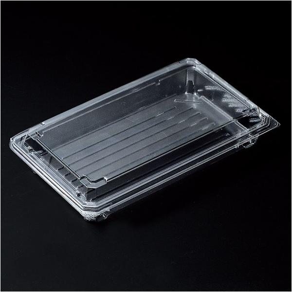 ■商品説明 折り蓋式の透明容器です。  外嵌合タイプ。  広い天面と開けやすいベロで簡単に閉まって作業性良好。  コーナーリブによって抜群の強度を保持。  段重ねにしっかり対応します。  耐油・耐酸性に優れています。   ●電子レンジ使用不...