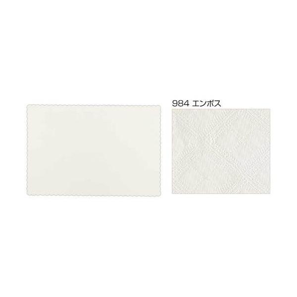 ■特徴 周囲を山型抜き加工・表面エンボス加工をしています。  ■用途 飲食店用の使い捨てテーブルマットとして。  ■仕様 255×375  ■材質 紙（エンボス加工有り）  【入数】 1点 220700