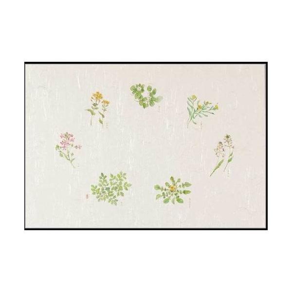 ■特徴 銀龍和紙に季節の花柄を描いたテーブルマットです。  ■用途 飲食店用の使い捨てテーブルマットとして。  ■仕様 260×380  ■材質 銀龍和紙＜６０＞  【入数】 1点 222364