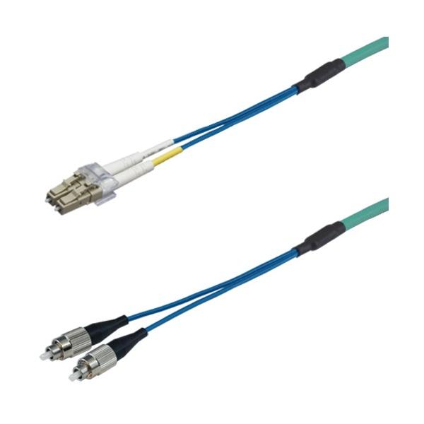 ■特徴 2連LC⇔FCのマルチモード(OM3)光ケーブル OM3仕様に準拠 10ギガビットイーサネット通信で最大300mの通信が可能 2000mまで製作可能 ■仕様 モード:マルチモード(OM3) コネクタ:2連LC⇔FC 用途:屋内用 芯...