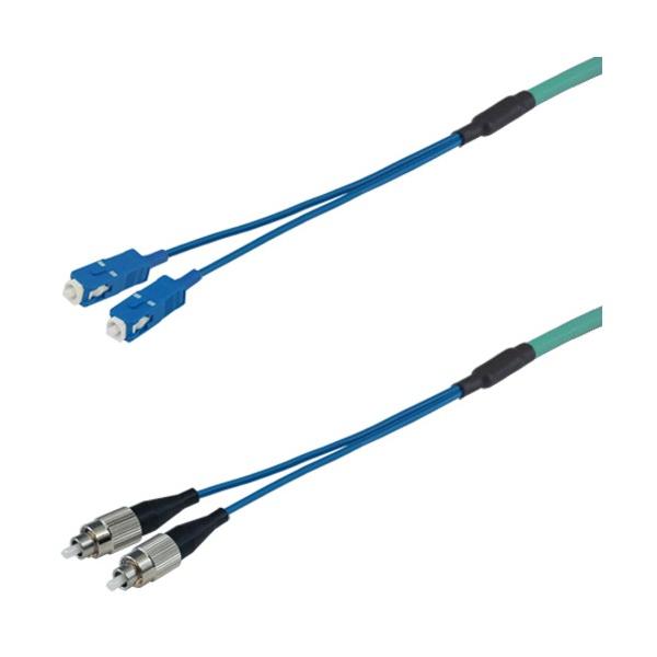 ■特徴 SC⇔FCのマルチモード(OM3)光ケーブル OM3仕様に準拠 10ギガビットイーサネット通信で最大300mの通信が可能 2000mまで製作可能 ■仕様 モード:マルチモード(OM3) コネクタ:SC⇔FC 用途:屋内用 芯数:2 ...