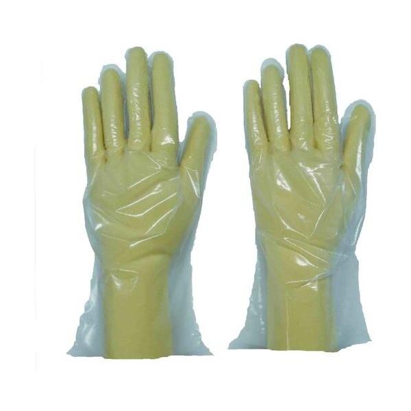 ■特徴 外エンボス加工で作業性がアップします。 ■用途 食品加工 ■仕様 食品衛生法適合（ポジティブリスト適合） ■材質 ポリエチレン    【サイズ】 M 【入数】 100枚 【原産国】 000 5859