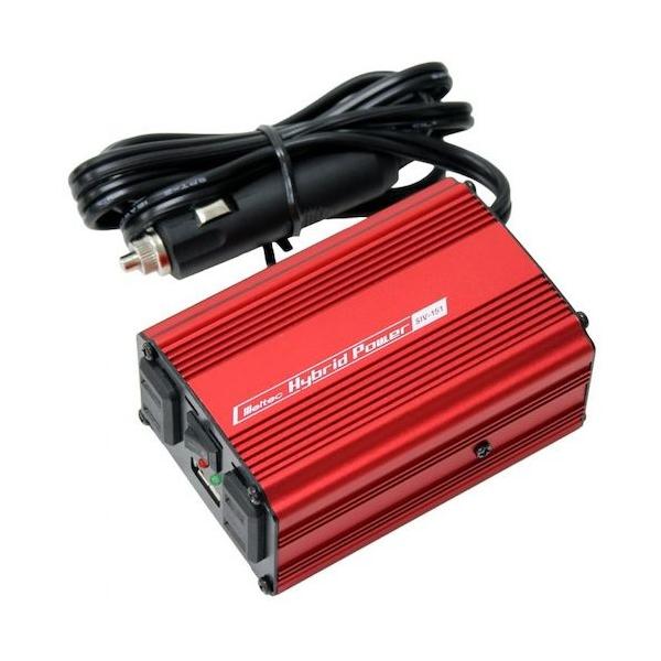 ■特徴 車内でノートパソコン、モバイル機器が手軽に使えます。  ■仕様 定格出力：120W 最大瞬間出力：150W 変換効率：75％ 保護回路(出力停止)：低電圧保護、過電圧保護、過負荷保護、温度保護 USB出力：2.4A ヒューズ：10A...